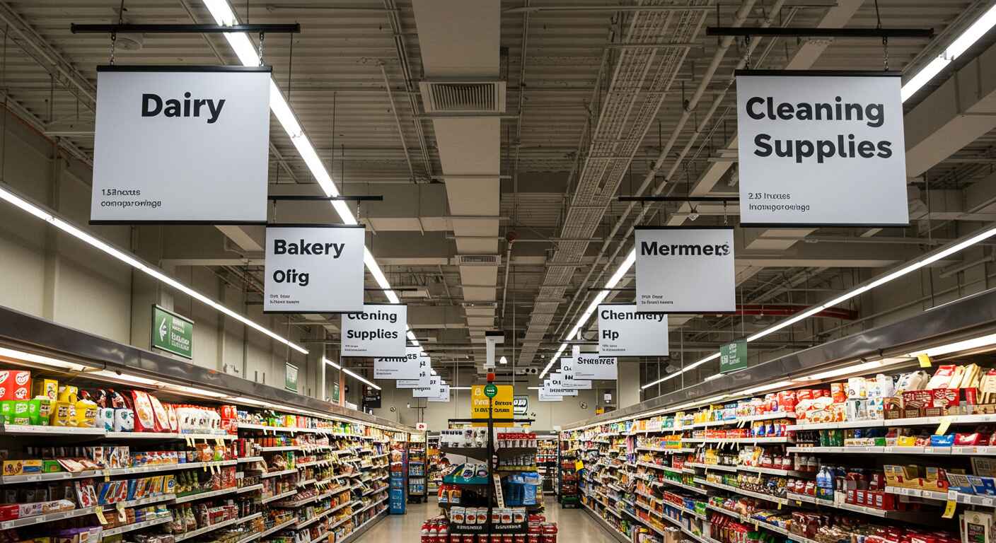 Smart Grocery Store Aisle Signs to Boost Sales